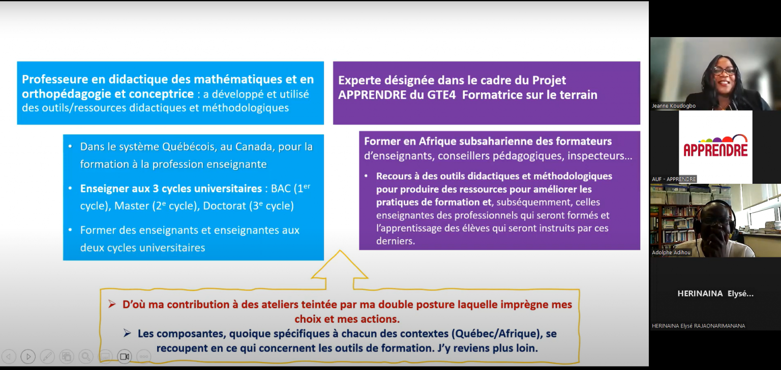 Publication d’un guide pour la formation d’enseignants de mathématiques ...